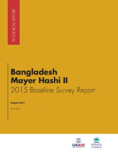 Bangladesh Mayer Hashi II 2015 Baseline Survey Report - DataForImpactProject