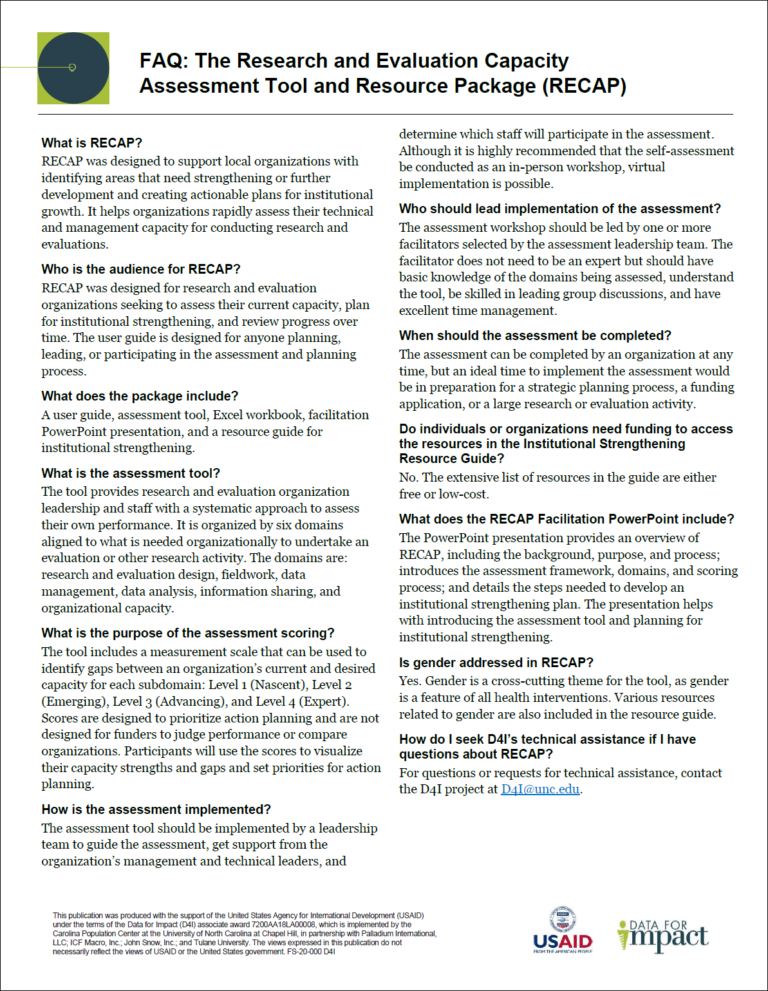 Frequently Asked Questions: The Research and Evaluation Capacity ...