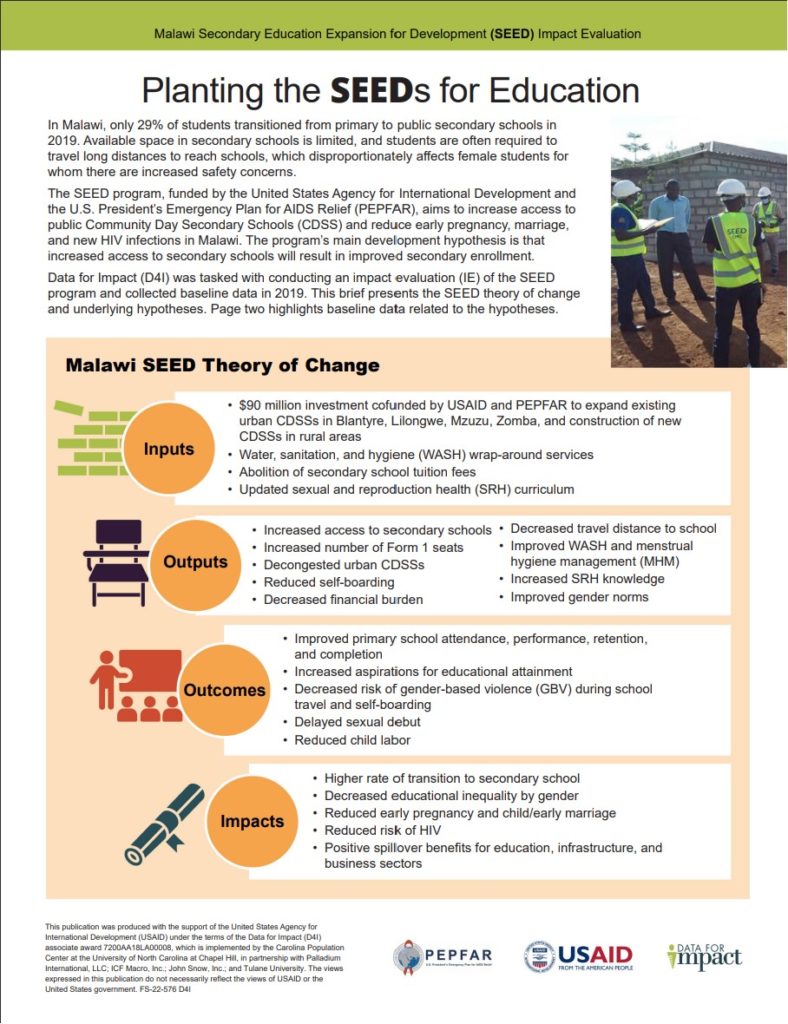 Planting the SEEDs for Education: Theory of Change Brief ...