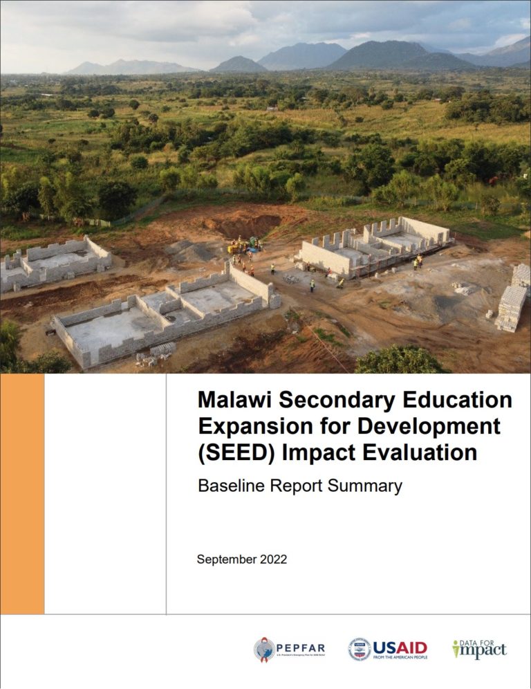 Malawi Secondary Education Expansion for Development (SEED) Impact ...
