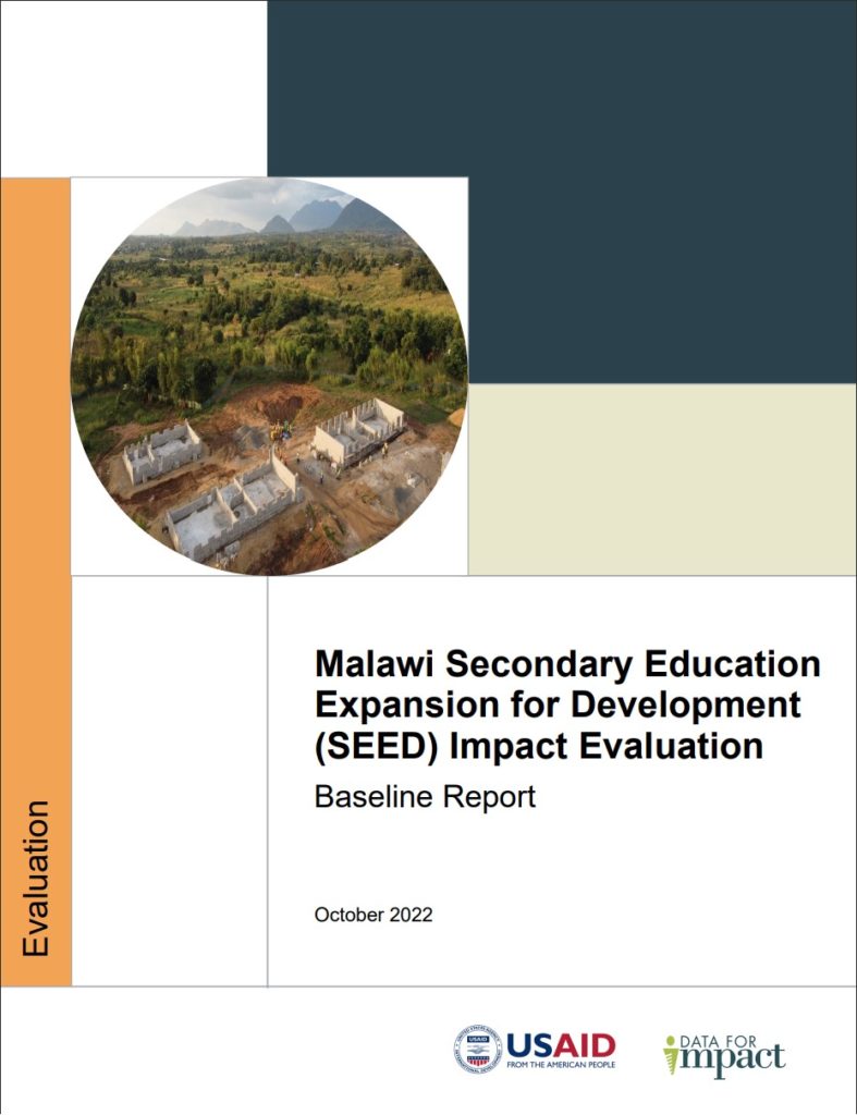 Malawi Secondary Education Expansion for Development (SEED) Impact ...