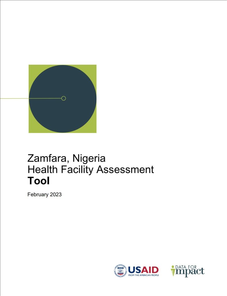 Nigeria Health, Population, and Nutrition Multi-Activity Evaluation: Zamfara Health Facility ...