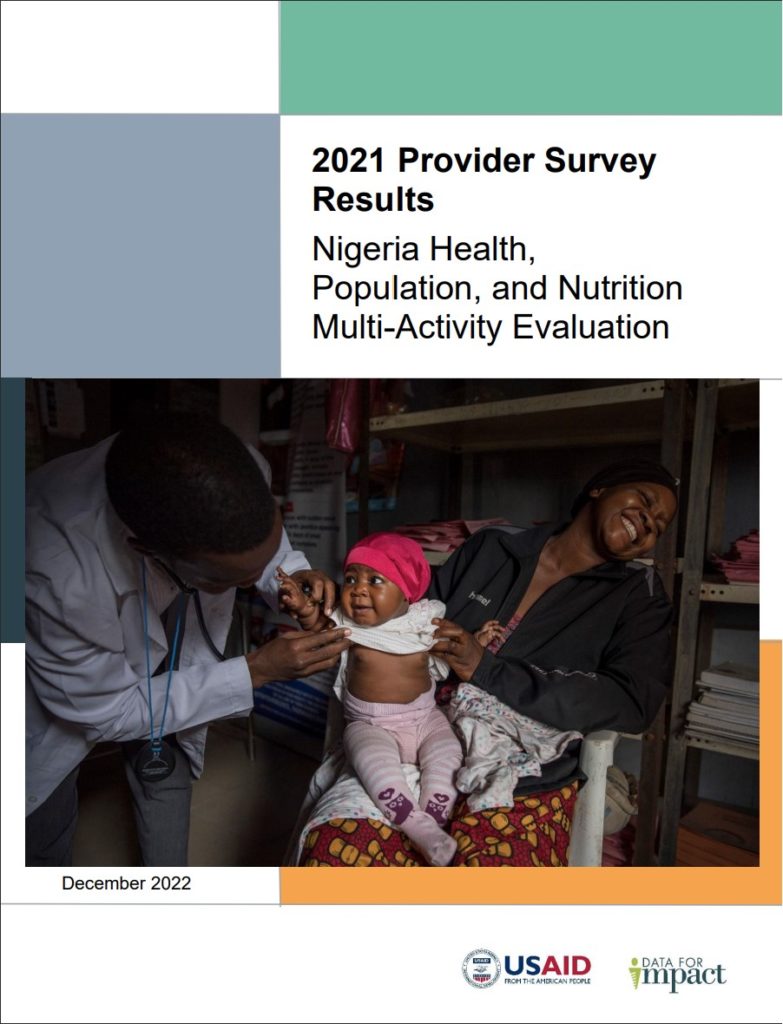 2021 Provider Survey Results: Nigeria Health, Population, and Nutrition ...