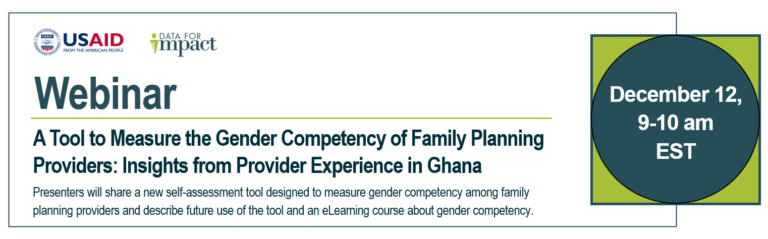 A Tool to Measure the Gender Competency of Family Planning Providers: Insights from Provider ...