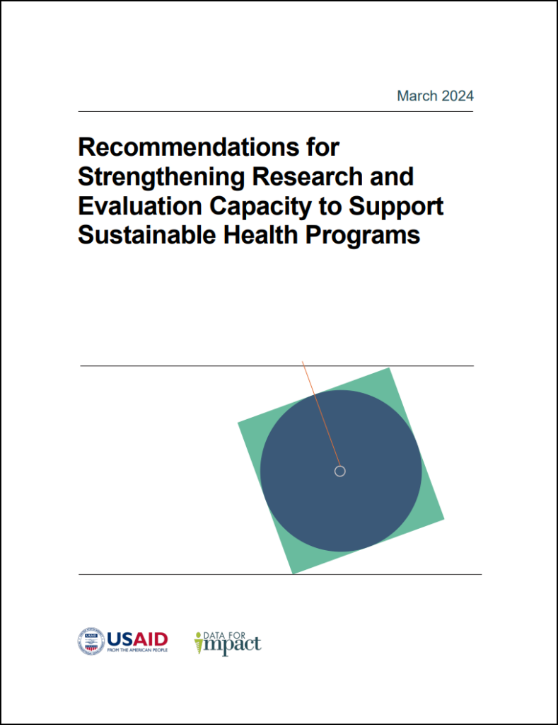 Recommendations for Strengthening Research and Evaluation Capacity to ...